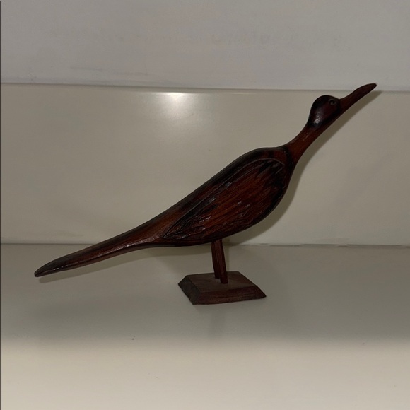 Handmade | Accents | Vintage Hand Carved Wood Roadrunner Figurine Small ...